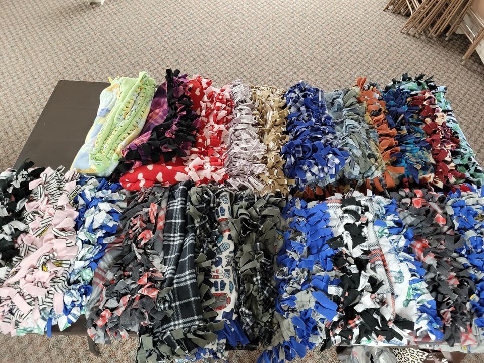 Tie Blankets in Pjs for Willis Dady Homeless Shelter , 103 E Cedar St ...