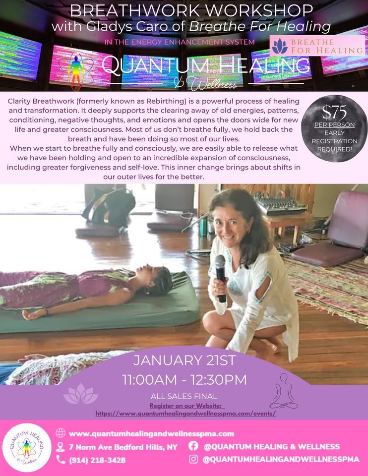 Breathwork Workshop, Quantum Healing & Wellness, Bedford Hills, January ...