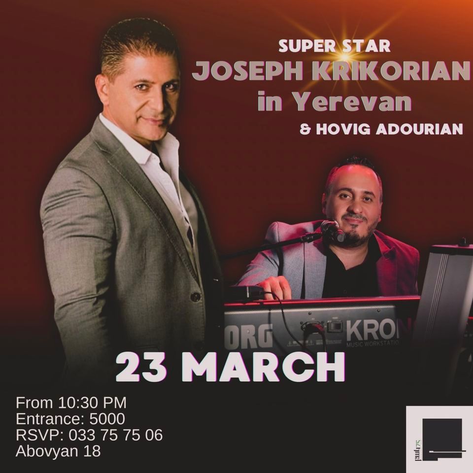 Joseph Krikorian & Hovig Adourian, Բակ75 - BAK75, Yerevan, 23 March 2024 | AllEvents