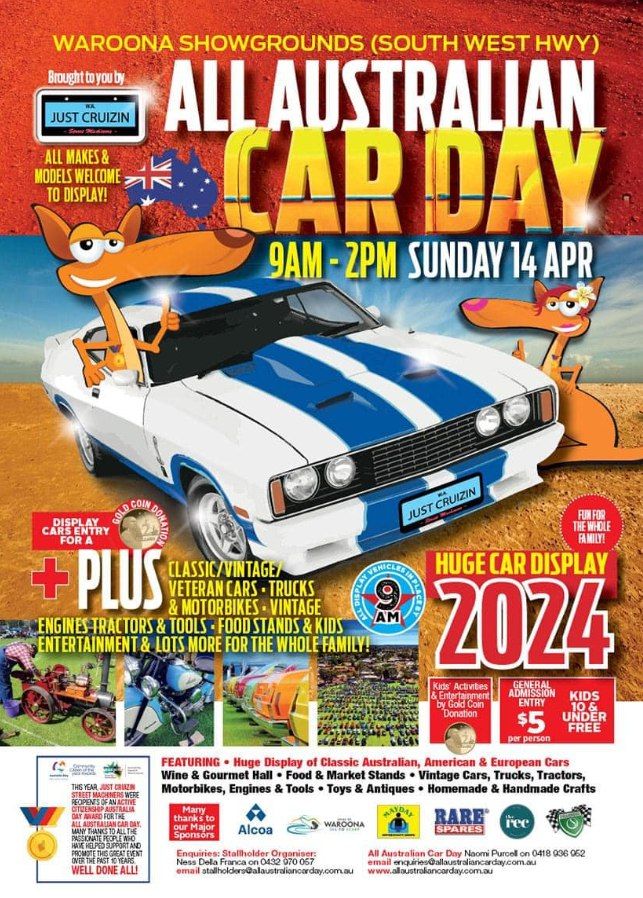 ALL AUSTRALIAN CAR DAY, 86 South West Highway, Waroona, WA, Australia, Western Australia 6215 ...