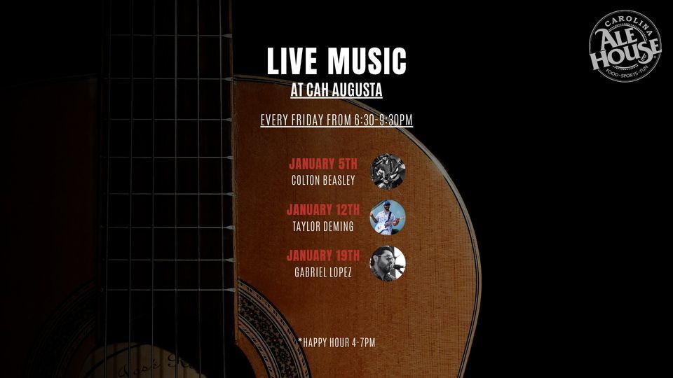 Live Music Friday with Taylor Deming, Carolina Ale House-Augusta ...
