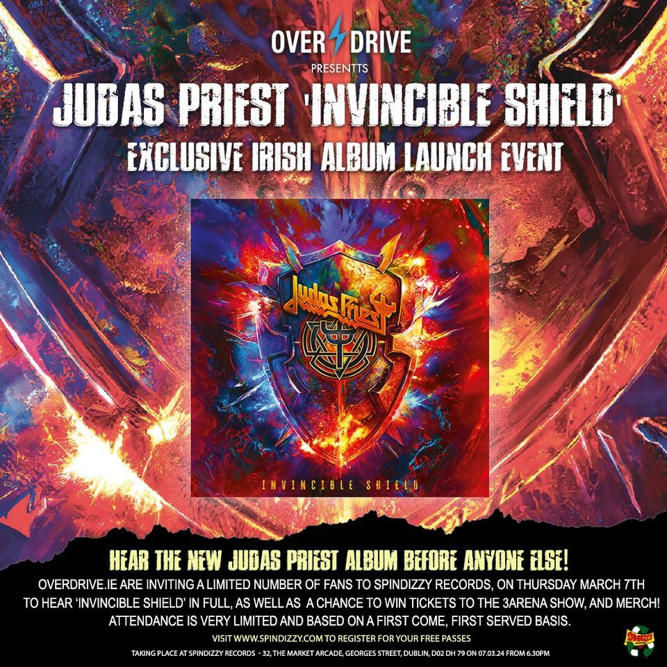 JUDAS PRIEST INVINCIBLE SHIELD ALBUM LAUNCH, Spindizzy Records, Dublin ...