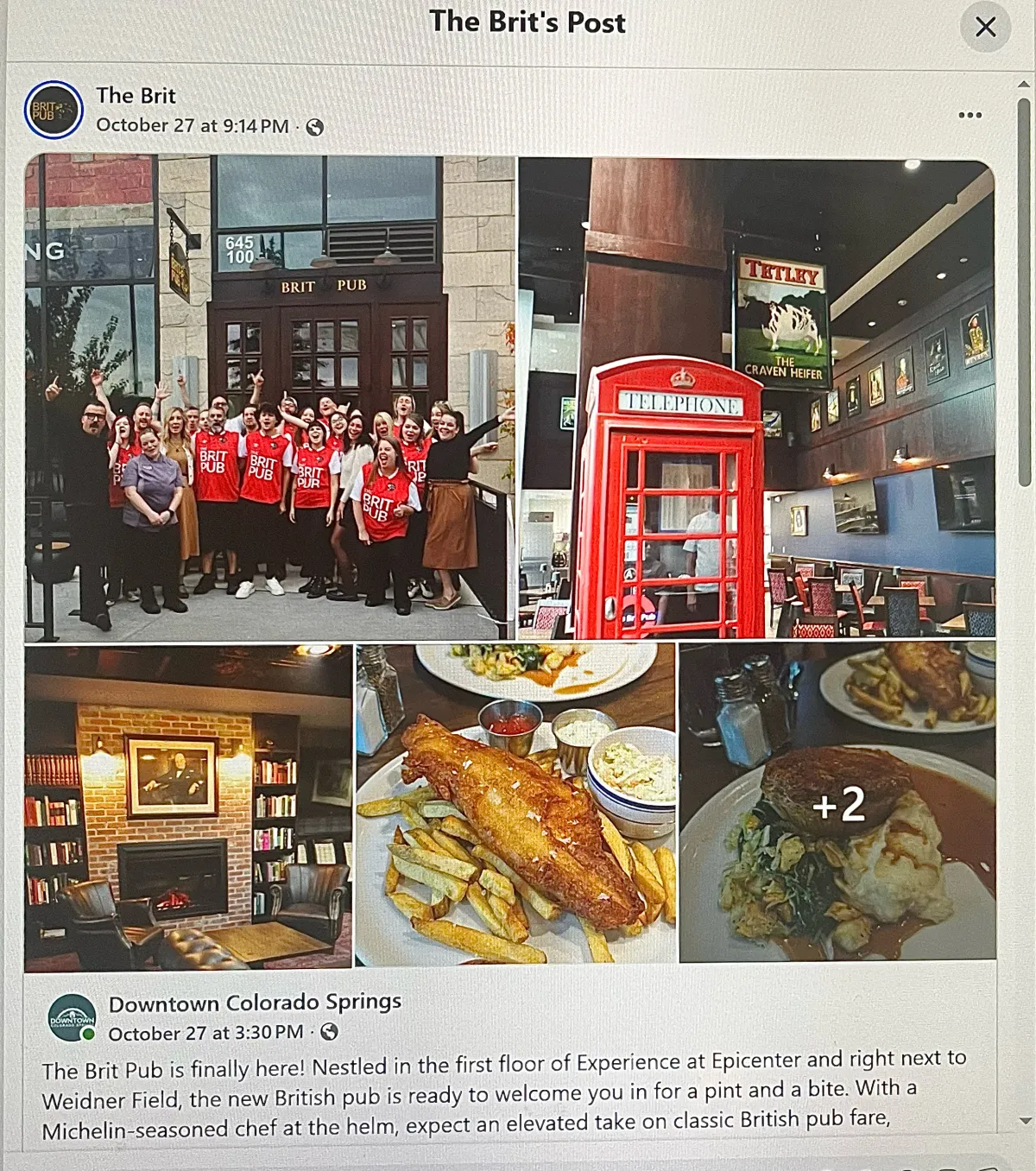 7pm Eat at The Britt Pub with Friends, The Britt, Colorado Springs, 11 ...