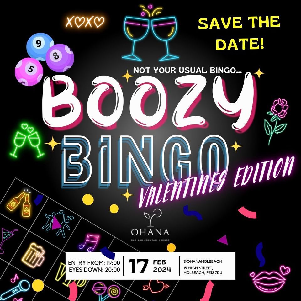 BOOZY BINGO @ Ohana, Holbeach, 15 High Street, Holbeach, Spalding, Lincolnshire, Holbeach ...