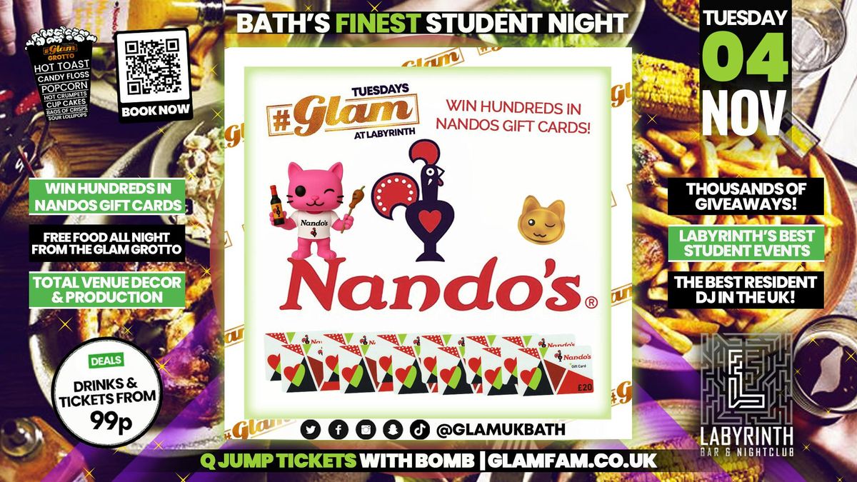 Glam - ? NANDOS TAKEOVER ?| | Baths Best Student Night! Every Tuesday ...
