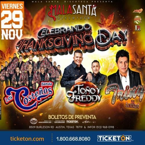 LOS COSTEÑOS BANDA, TOÑO Y FREDDY Y MAS, Mala Santa, Austin, 29 ...