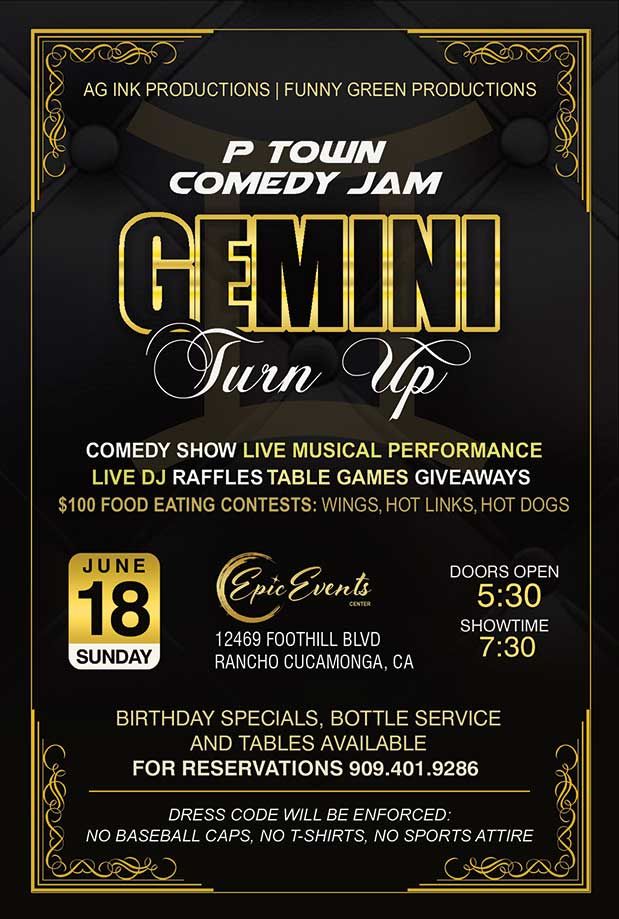 GEMINI NATION turn up, Epic Events Center, Rancho Cucamonga, June 18 ...
