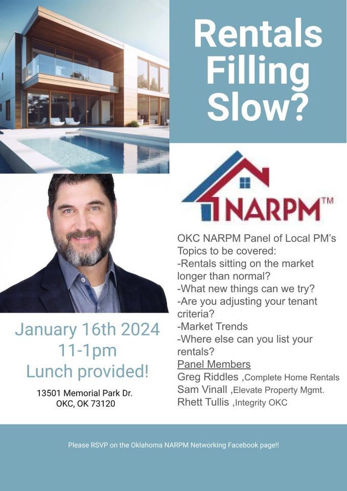 Oklahoma NARPM Networking Group, 13501 Memorial Park Dr, Oklahoma City ...