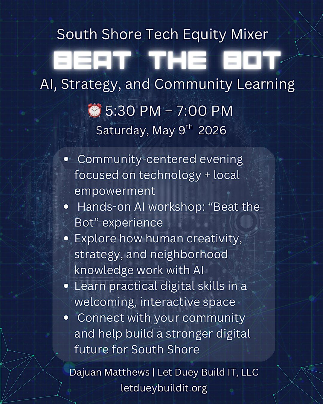 Attend Beat the Bot: AI Strategy Challenge - Tech Equity Mixer in ...