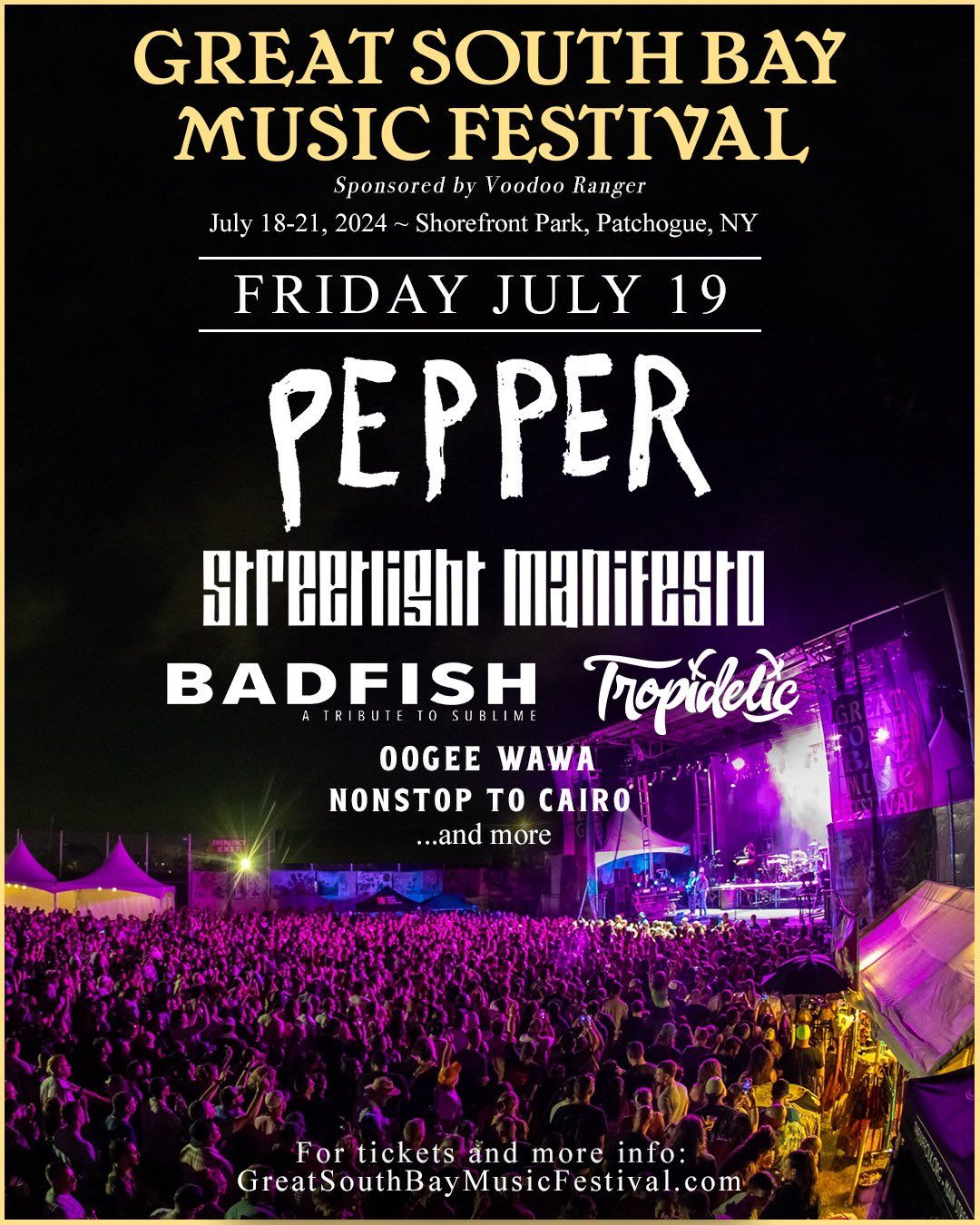 Great South Bay Music Festival: Pepper Streetlight Manifesto Badfish ...