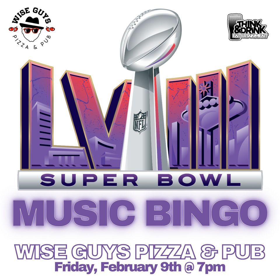 Halftime Show MUSIC BINGO @ Wise Guys Pizza & Pub (Davenport, IA ...