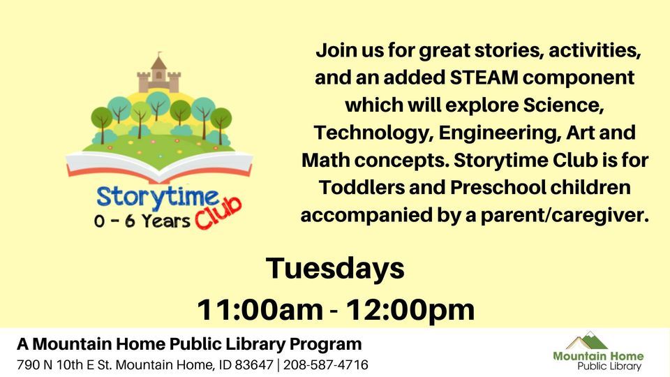 Storytime Club, Mountain Home Public Library, 5 December 2023 | AllEvents