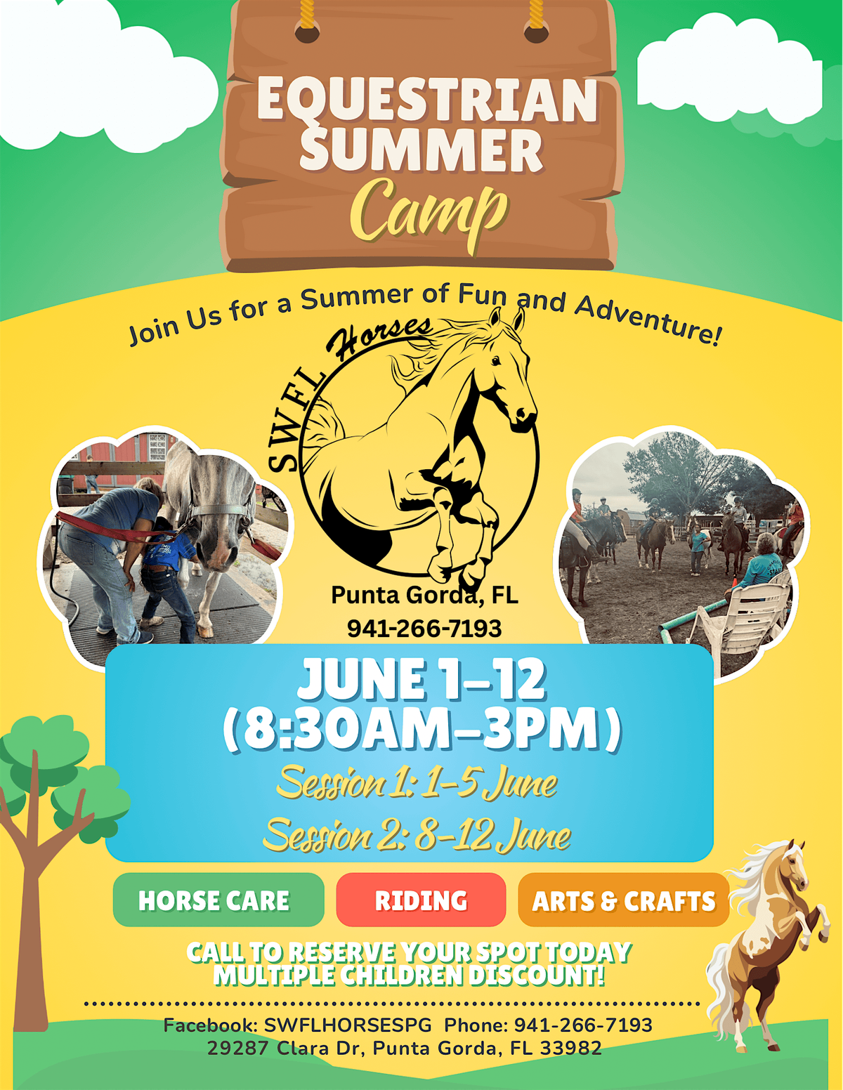 SWFL Horses Summer Camp, 29287 Clara Dr, Punta Gorda, 1 June to 12 June ...