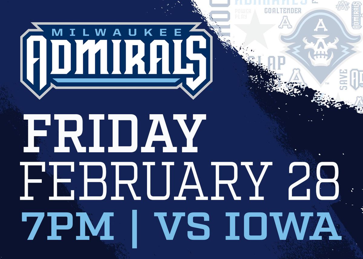 Milwaukee Admirals at Iowa Wild at Wells Fargo Arena - Des Moines ...