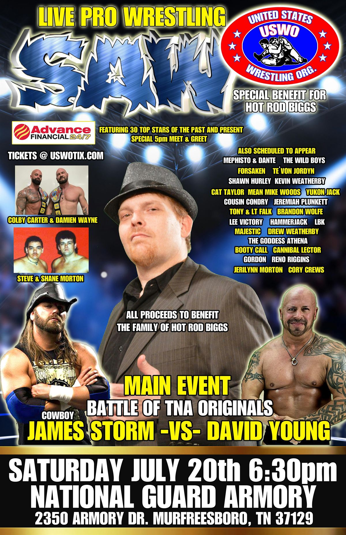 Hot Rod Biggs USWO & SAW Benefit, National Guard Armory Murfreesboro ...