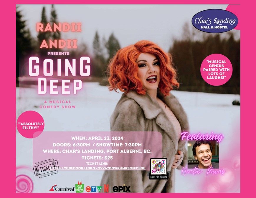 Randii Andii - Going Deep COMEDY@Chars, Char's Landing Hall & Hostel ...