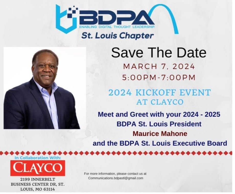 Bdpa Stl 2024 Kickoff, Clayco, Woodson Terrace, 7 March 2024 | AllEvents