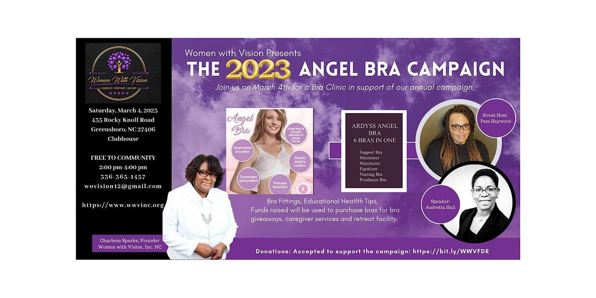 THE 2023 ANGEL BRA CAMPAIGN, 435 Rocky Knoll Rd, Greensboro, 4 March ...