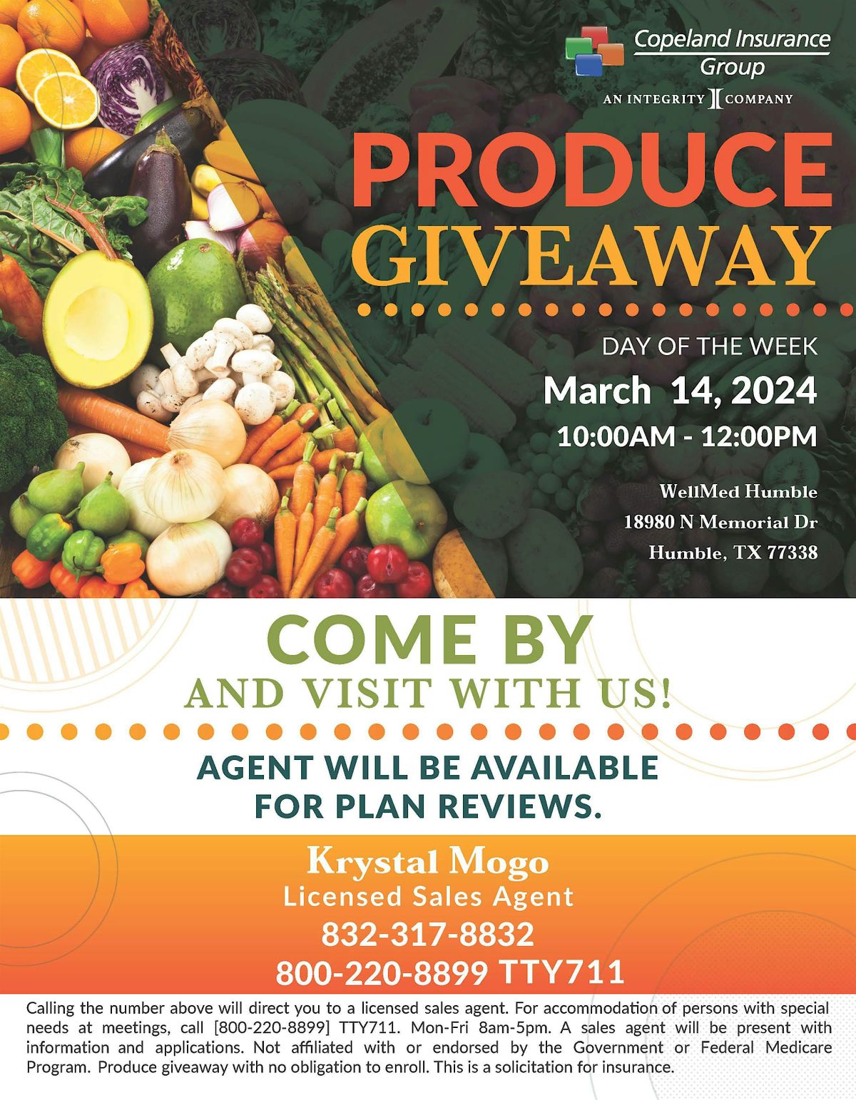 Senior Produce Giveaway, 18980 N Memorial Dr, Humble, 14 March 2024 ...