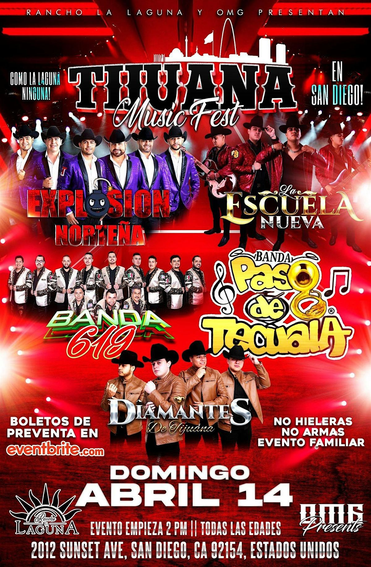 Tijuana Music Fest, 2012 Sunset Avenue, San Diego, CA, USA, 14 April ...