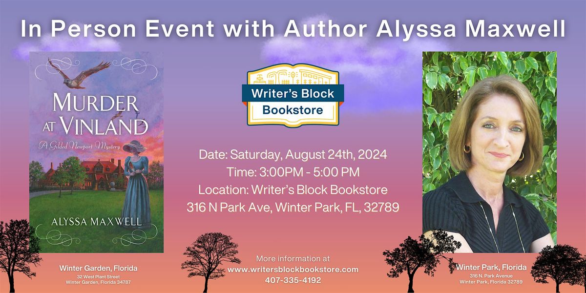 Book Launch Event With Alyssa Maxwell For The Release Of Mder At Vinland Writers Block