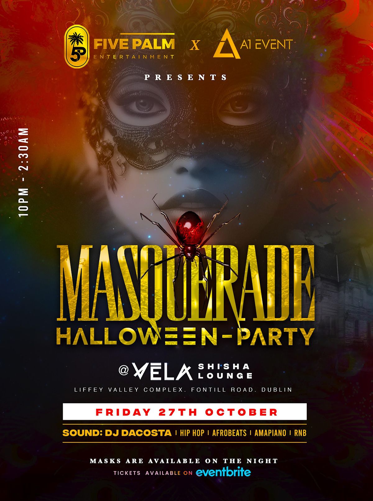 Halloween Masquerade Party, Vela Vibes Lounge, Dublin, 27 October to 28 ...