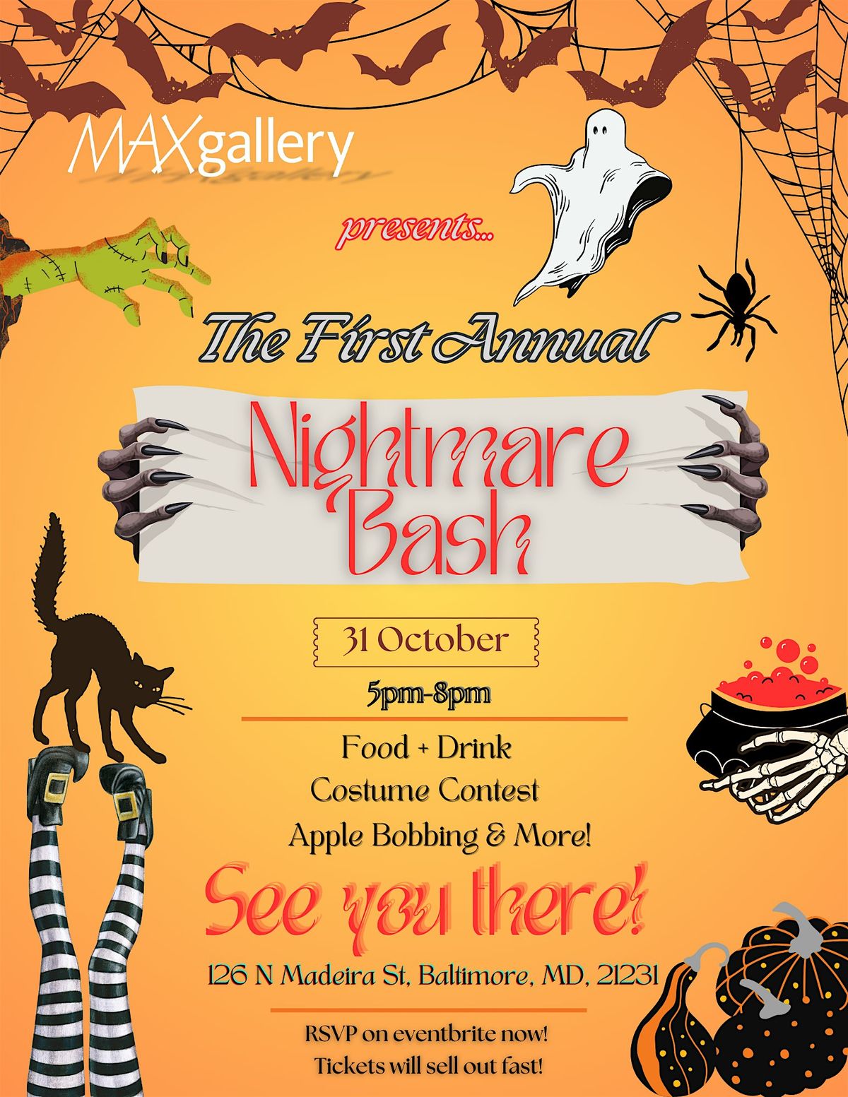 MAXgallery presents...The First Annual Nightmare Bash!, 126 N Madeira ...