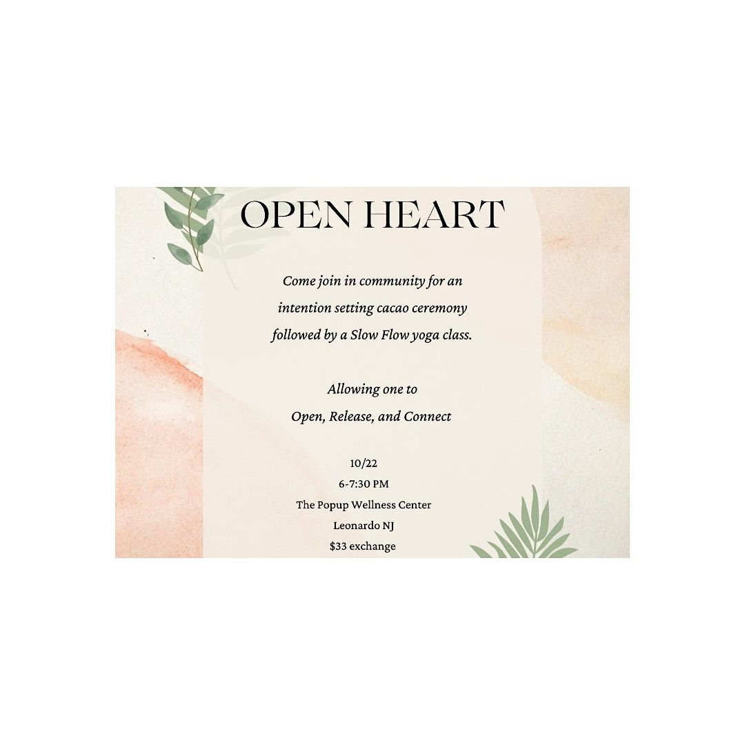 Cacao Ceremony, The Pop Up Wellness Center, Middletown Township, 22 ...