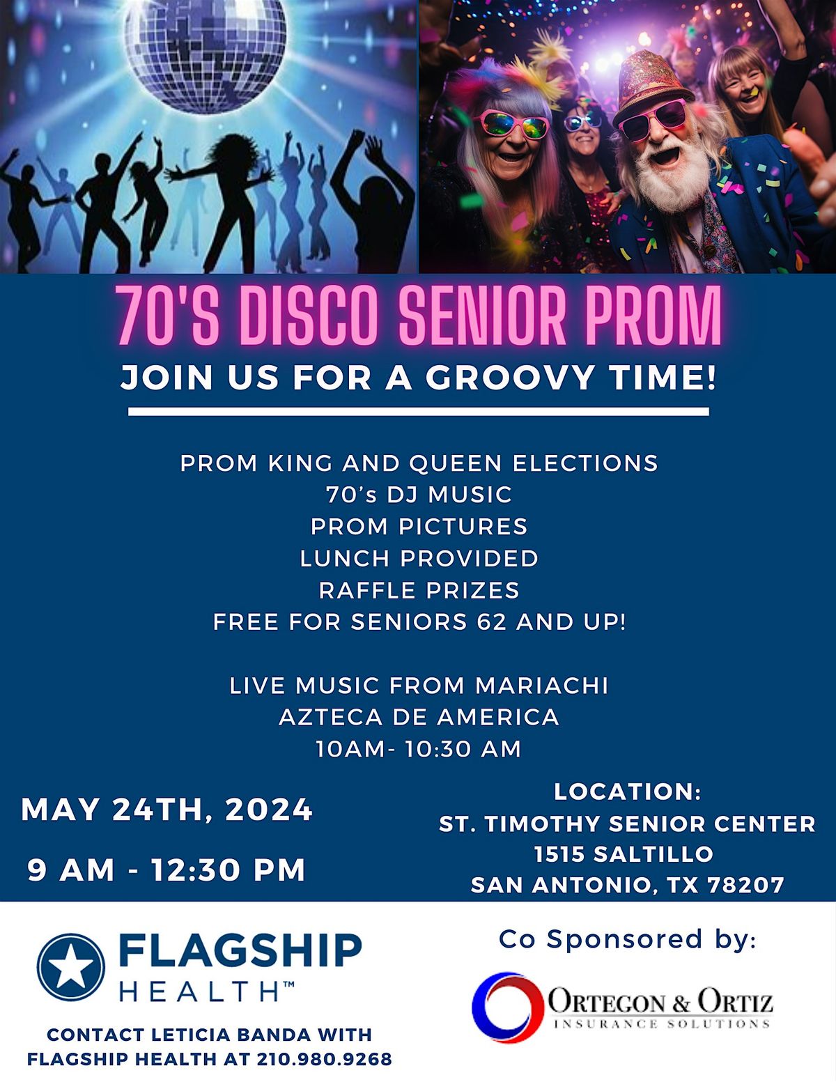 Flagship Health 70s Disco Senior Prom, 1515 Saltillo St, San Antonio ...