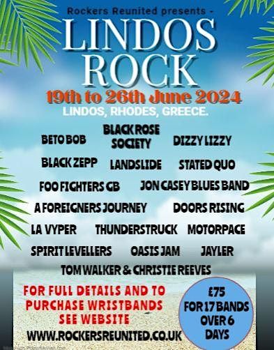 Lindos Rock Festival - Lindos, Rhodes, Greece. - 19th to 26th June 2024 ...