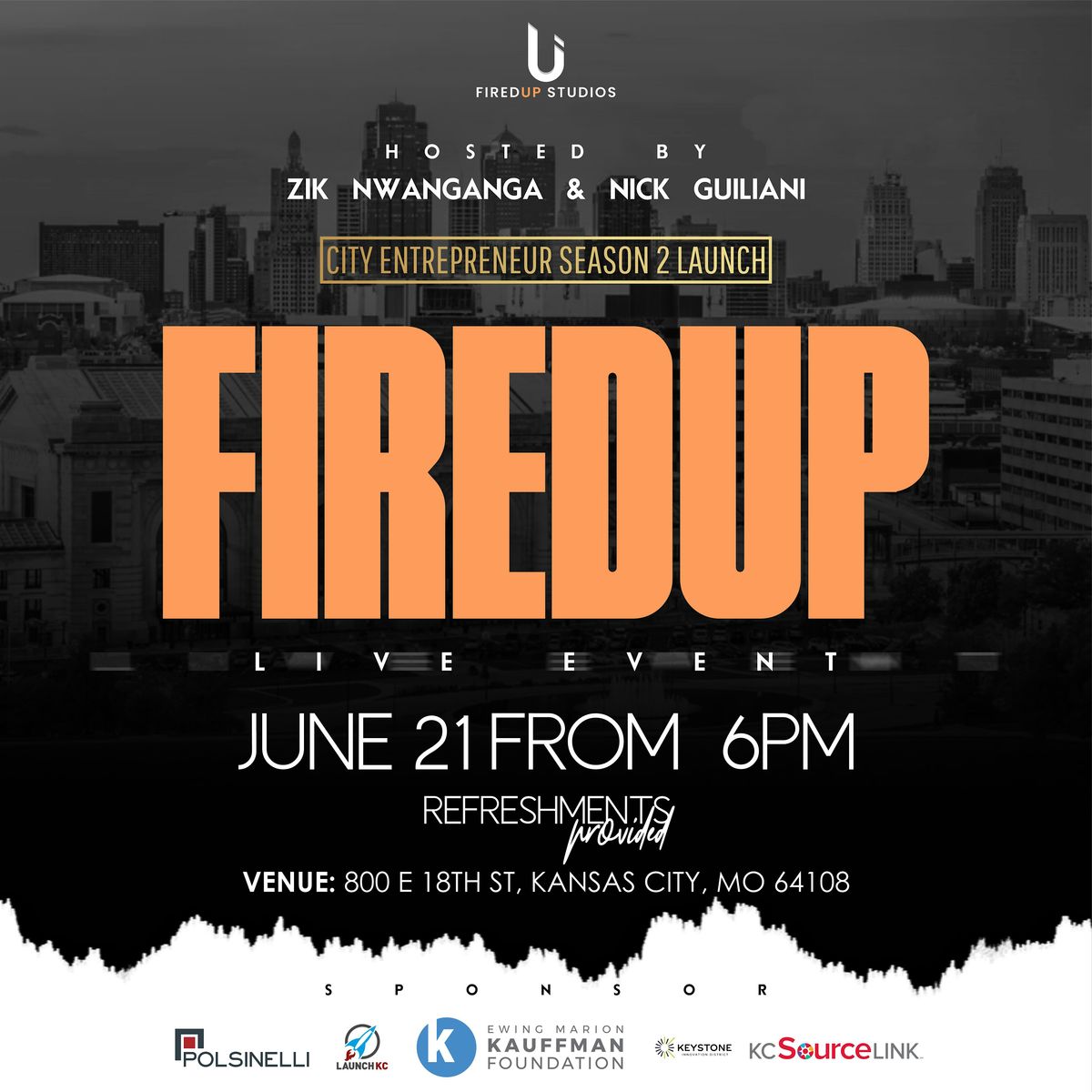 FiredUp Live - City Entrepreneur Season 2 Premier, Keystone CoLAB ...