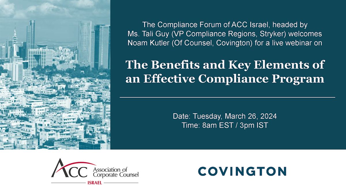 The Benefits and Key Elements of an Effective Compliance Program|March ...
