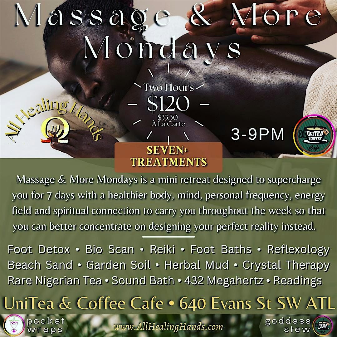 MASSAGE & MORE MONDAYS, 640 Evans St SW, Atlanta, 11 December 2023 ...