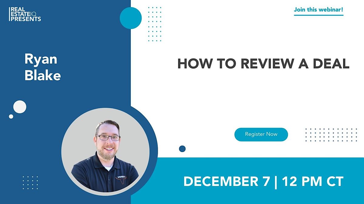 How to Review a Deal, December 7 2023 | Online Event | AllEvents