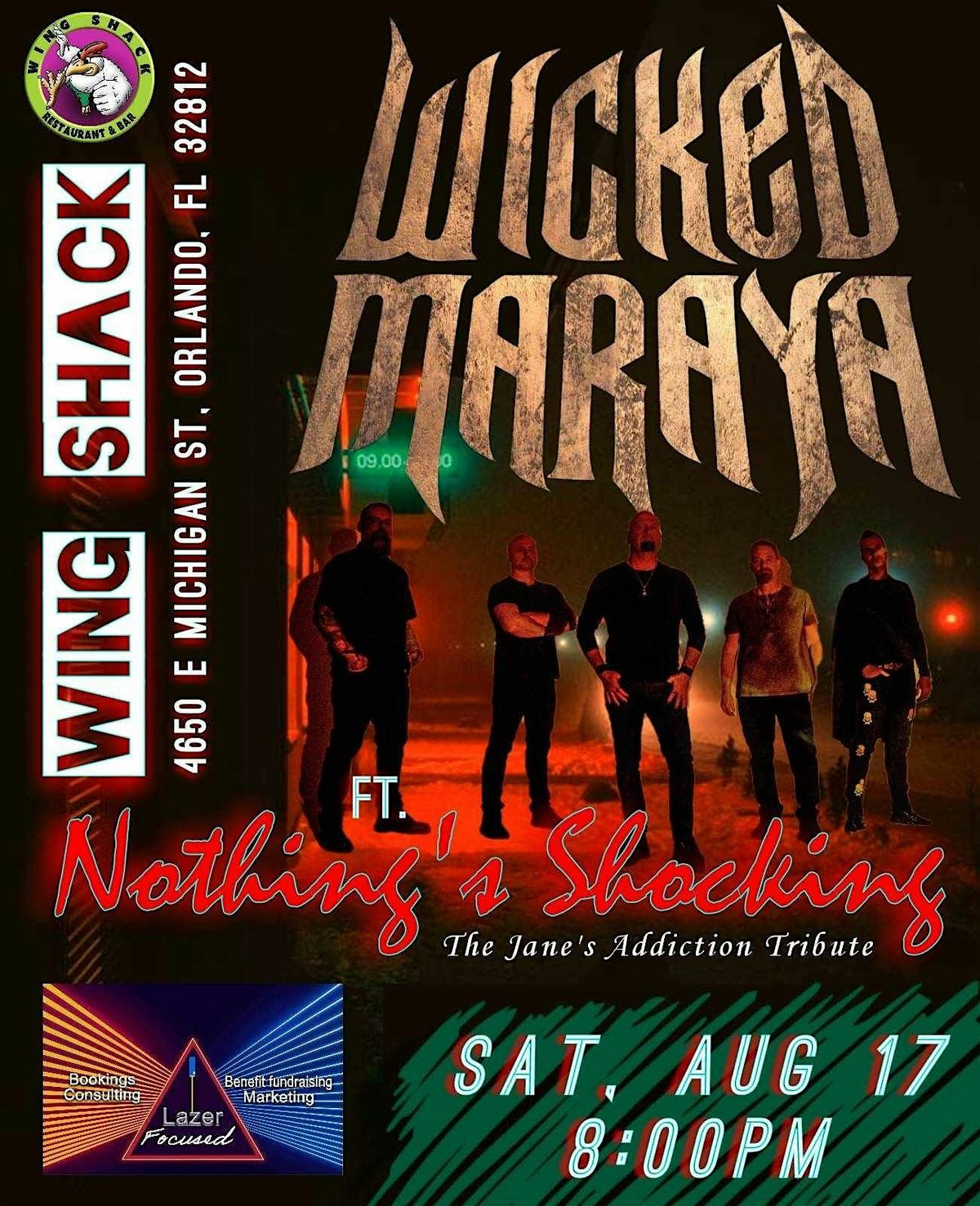WICKED MARAYA with NOTHINGS SHOCKING - Janes Addiction tribute, Wing ...
