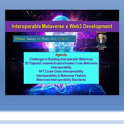 Interoperable Metaverse x Web3 Development Webinar, January 11 2023 ...