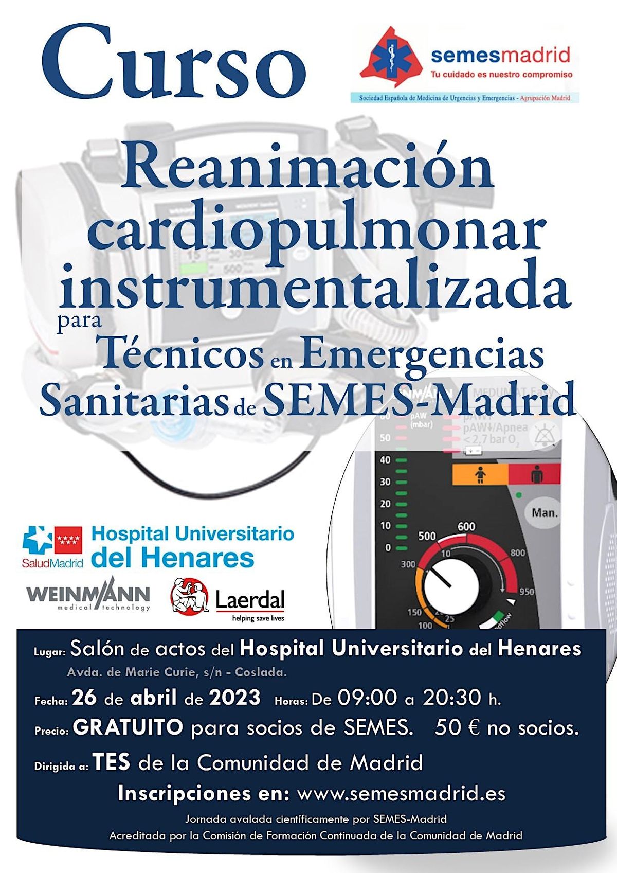 Curso de Reanimación Cardiopulmonar Instrumentaliza para TES SEMES ...