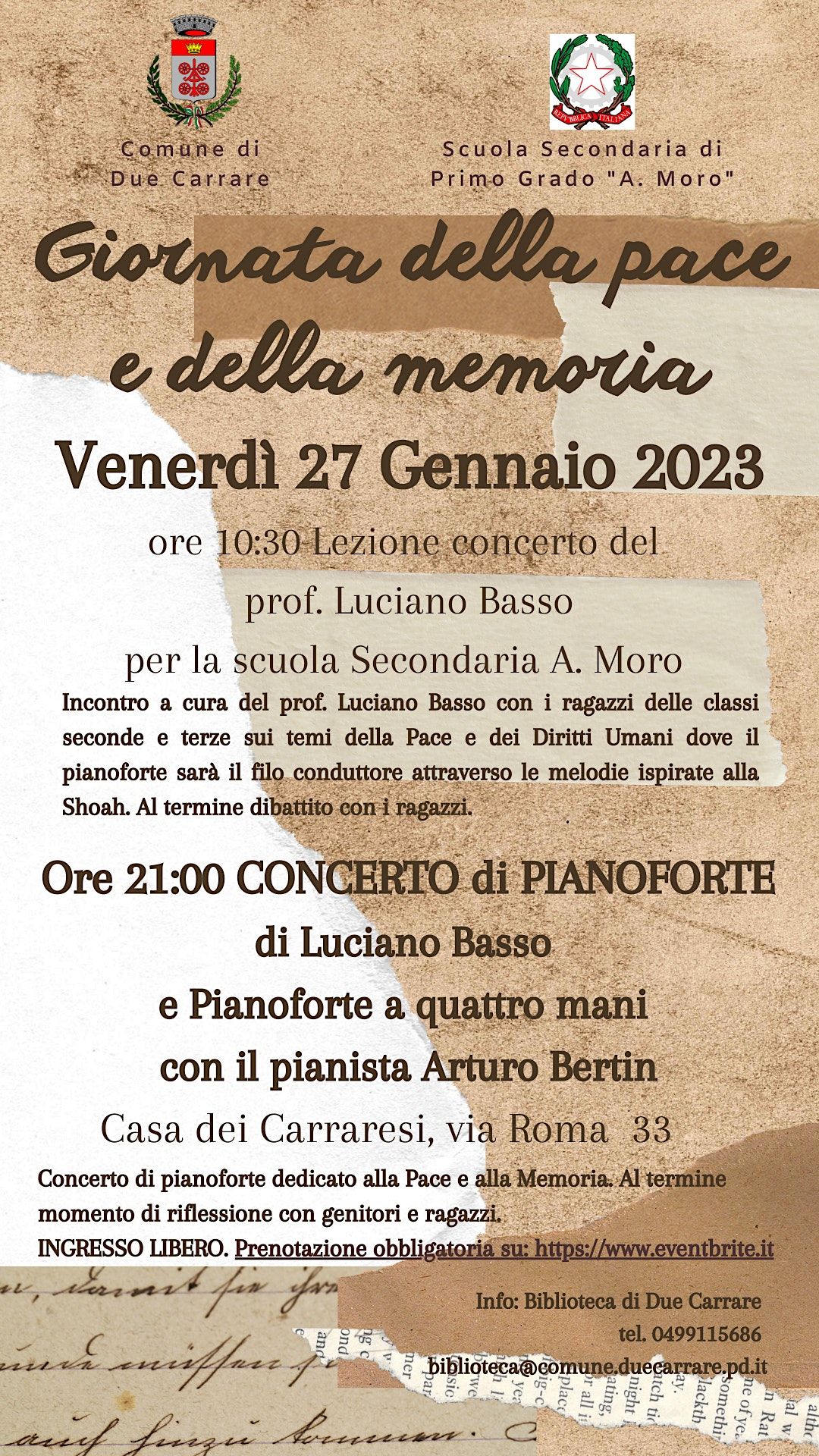 Concerto Pianoforte del prof. Luciano Basso per la Giornata della ...