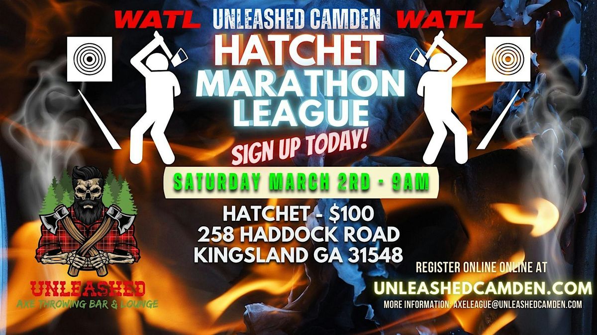 KINGSLAND, GA - Axe Throwing Marathon League, Unleashed Axe Throwing ...