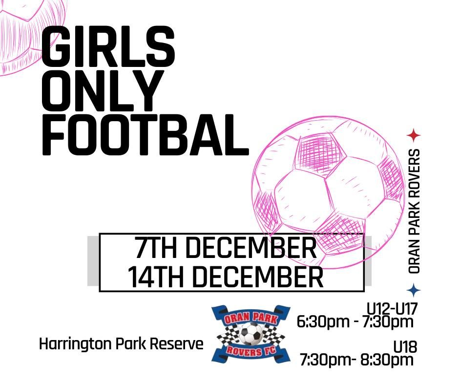 Girls Only Football , Harrington Park Soccer Fields, Douglas Park, 7 ...