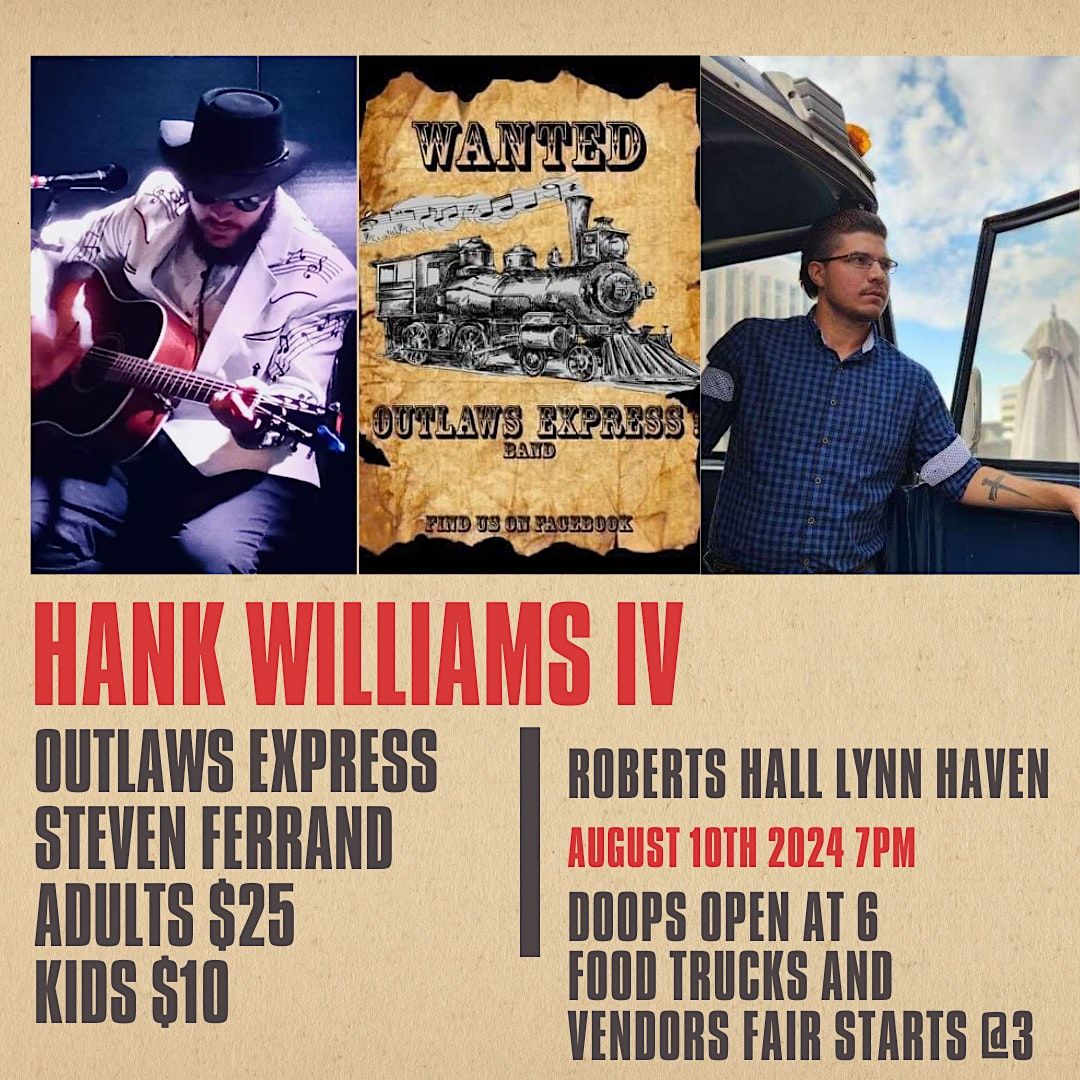 Hank Williams IV Live with Steven Ferrand, Roberts Hall, Lynn Haven, 10 ...