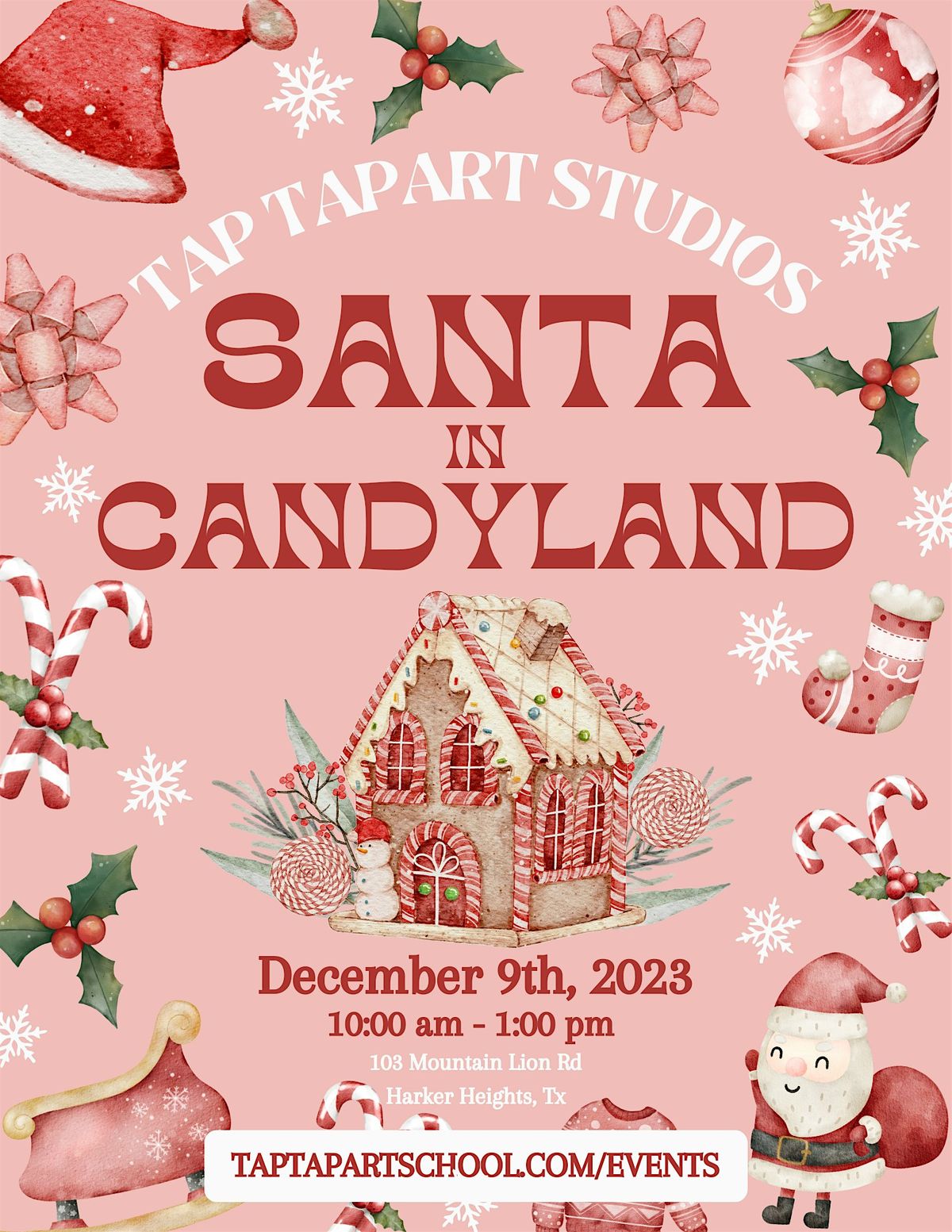 Santa In Candyland, Tap Tap Art School, Harker Heights, 9 December 2023 ...