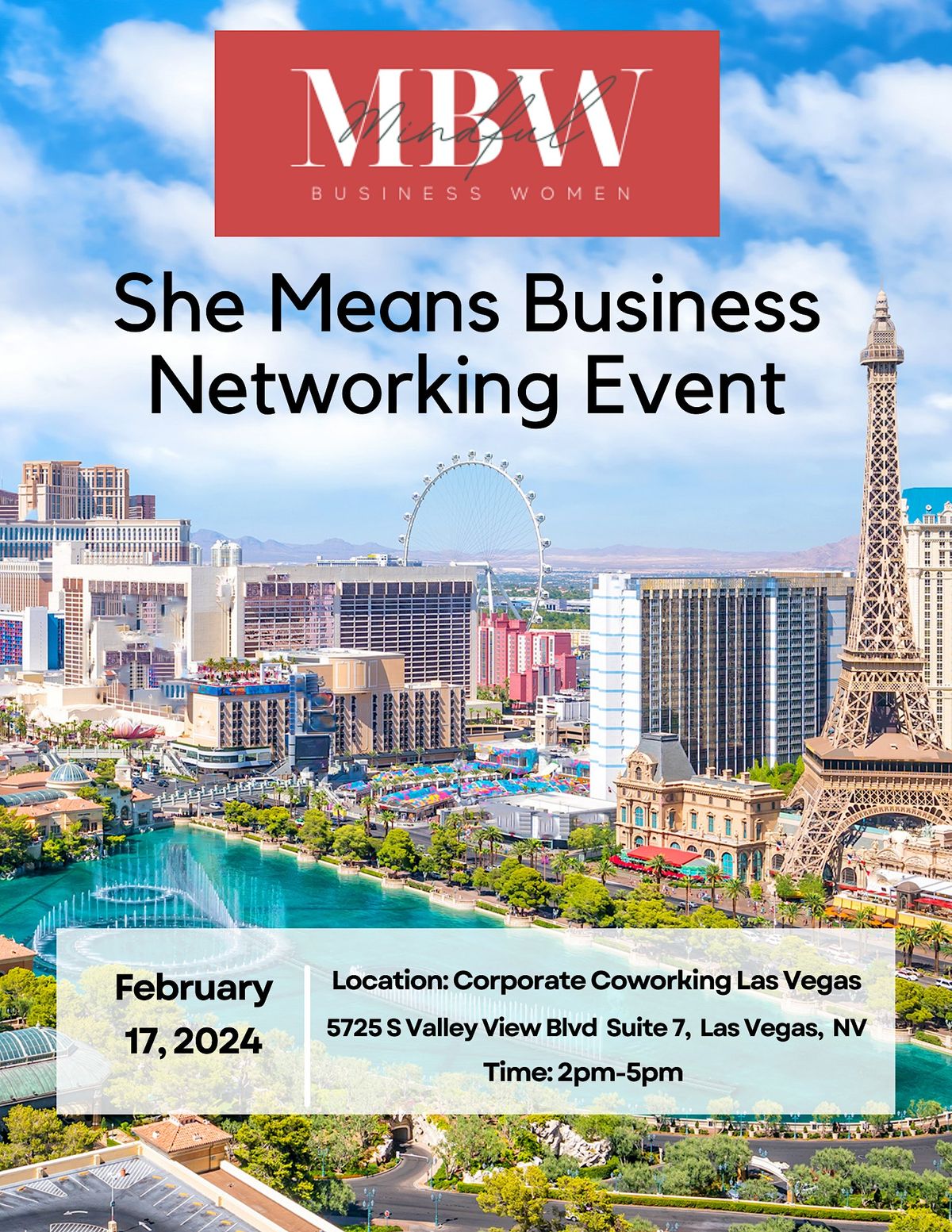 MBW She Means Business Networking Event, 5725 S Valley View Blvd, Las ...