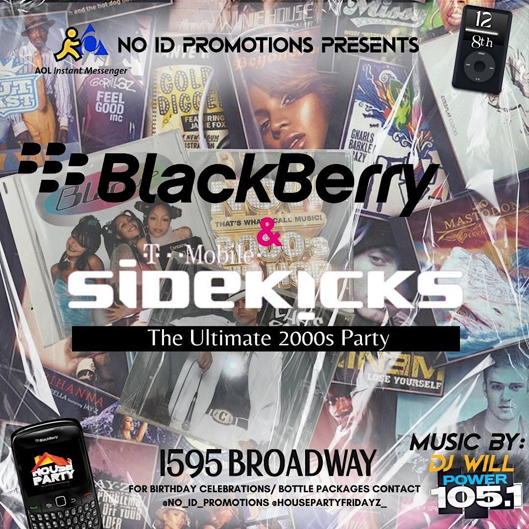 SIDEKICKS VS BLACKBERRYS 2000s PARTY, Gems Bar & Lounge, Brooklyn, 8 ...