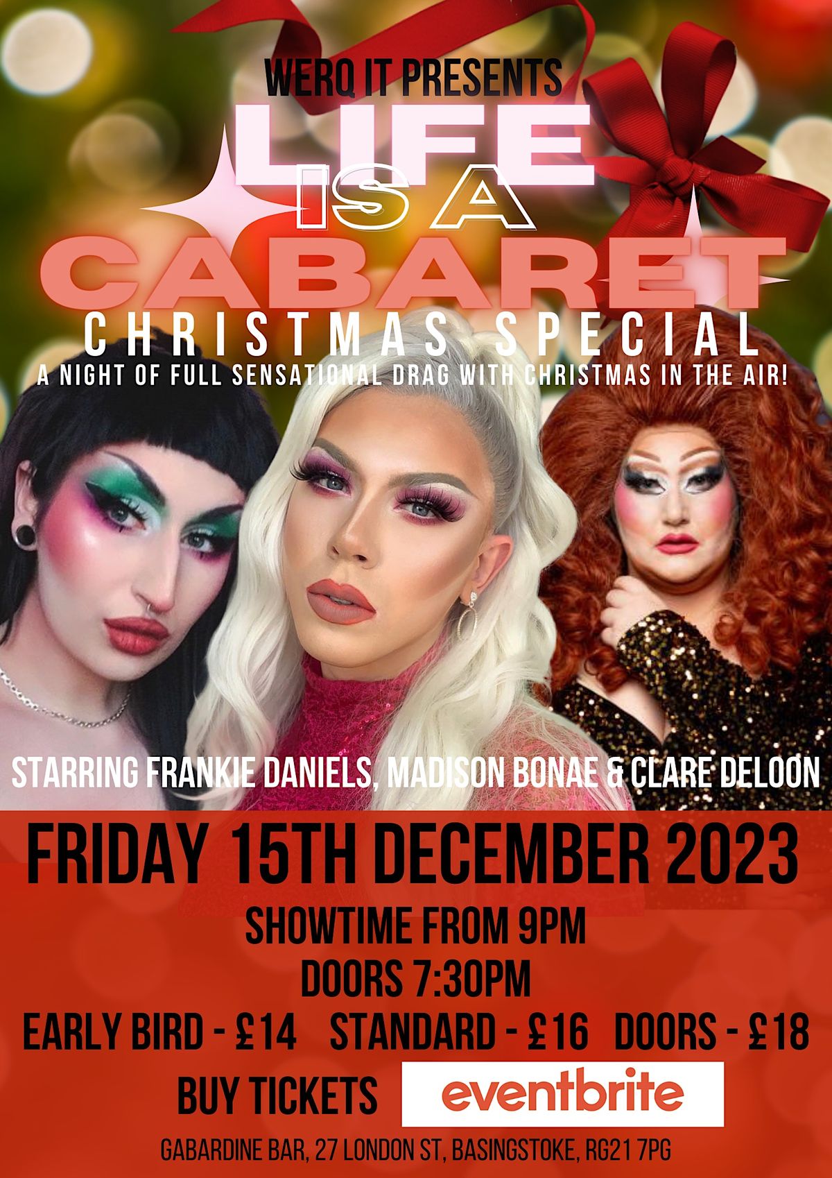 LIFE IS A CABARET - CHRISTMAS SPECIAL, Gabardine Bar, Basingstoke, 15 ...