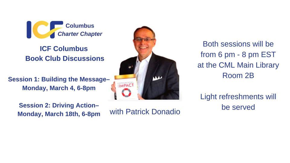 ICF Book Club Discussions with Patrick Donadio, Columbus Metropolitan ...