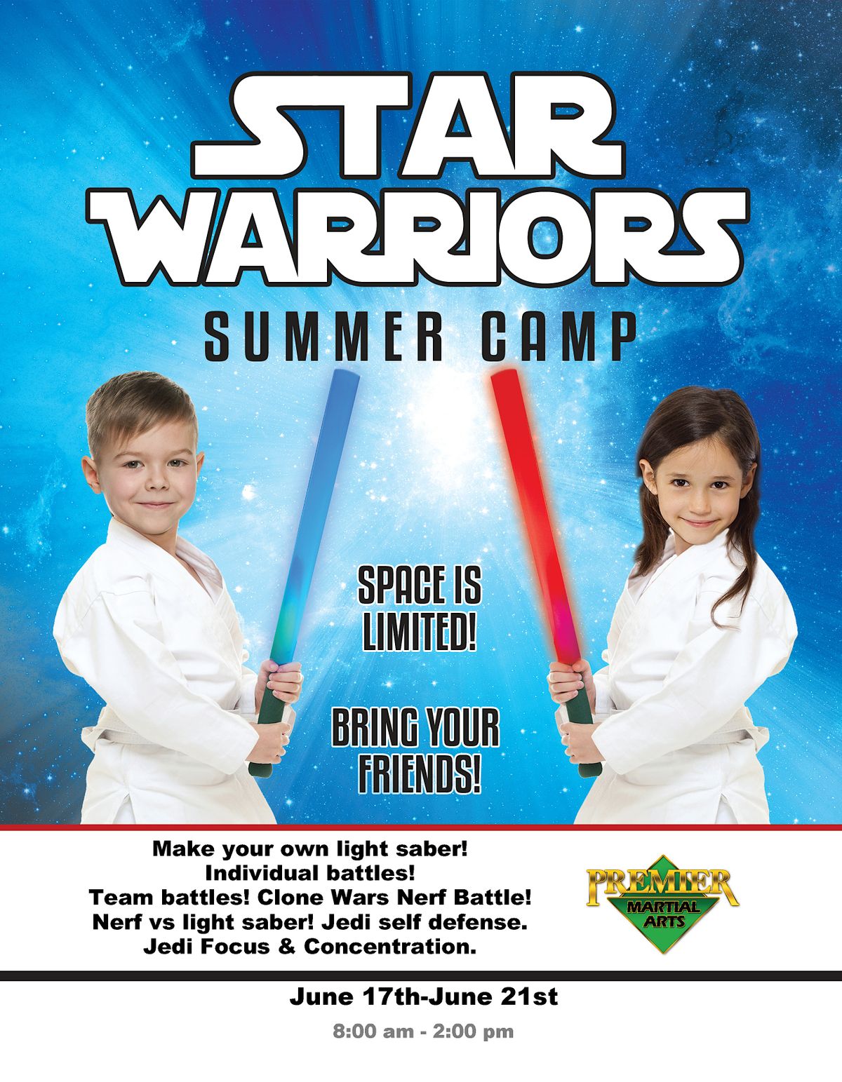 Star Wars Jedi Training Camp @ Premier Martial Arts, Premier Martial ...