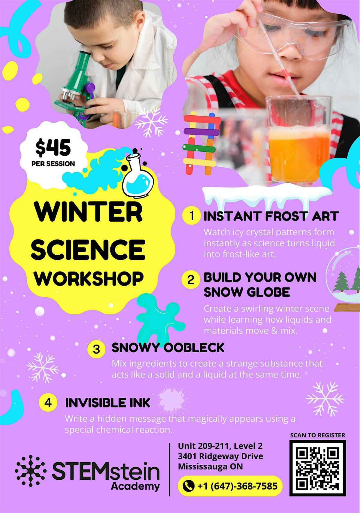 Hands-On Winter Science Workshop for Kids (Ages 8–11), STEMstein ...