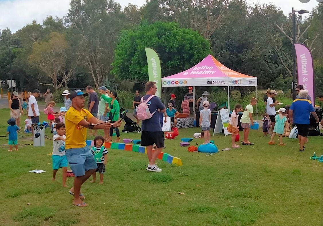 A&H Discovery with pop-up playground, Firth Park, Mudgeeraba, 29 ...