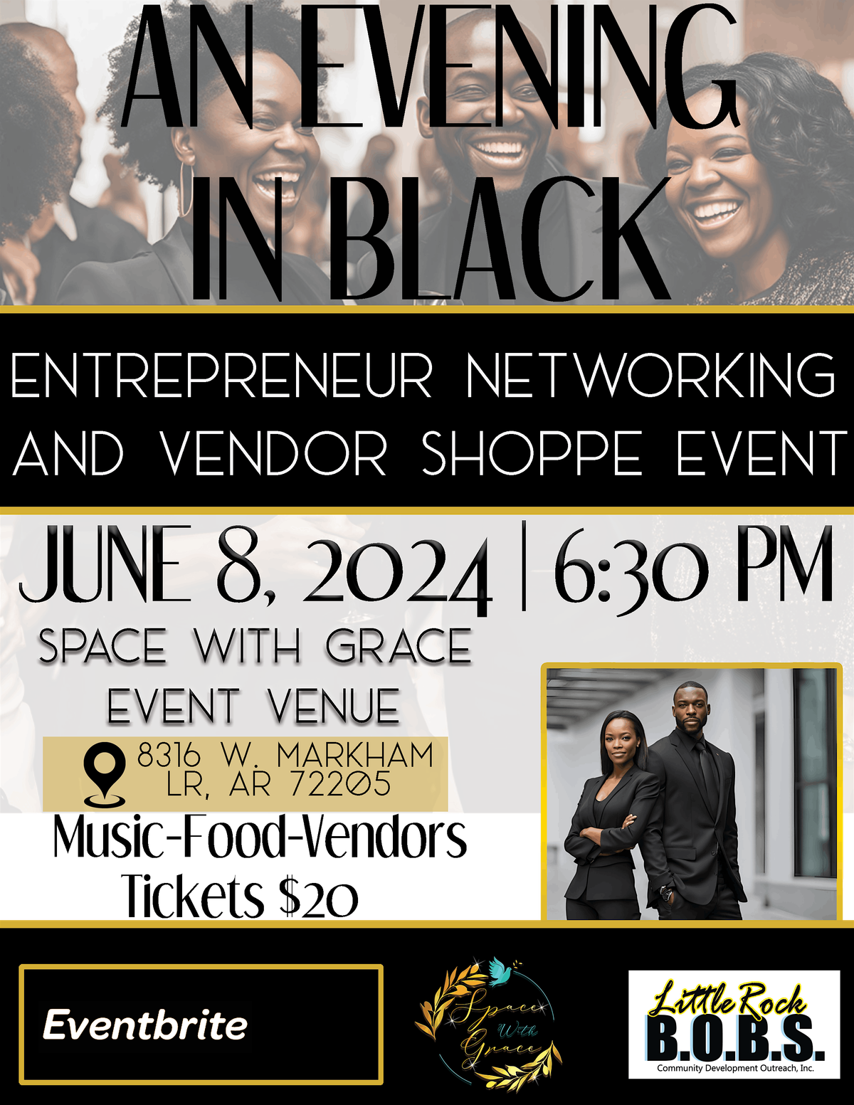 An Evening in Black, 8316 West Markham Street, Little Rock, AR, USA, 8 ...
